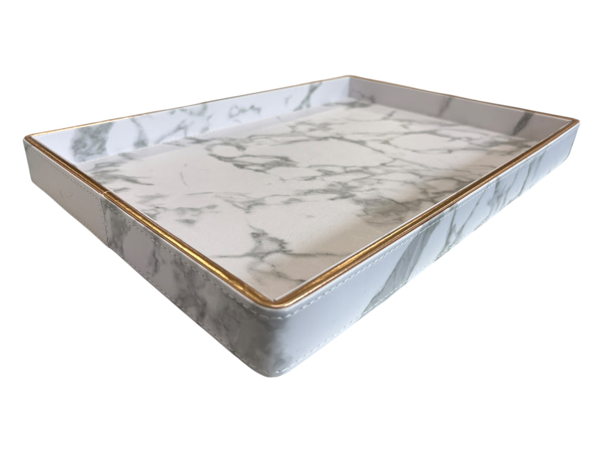 Faux Leather Marble look Tray – Tissue box company